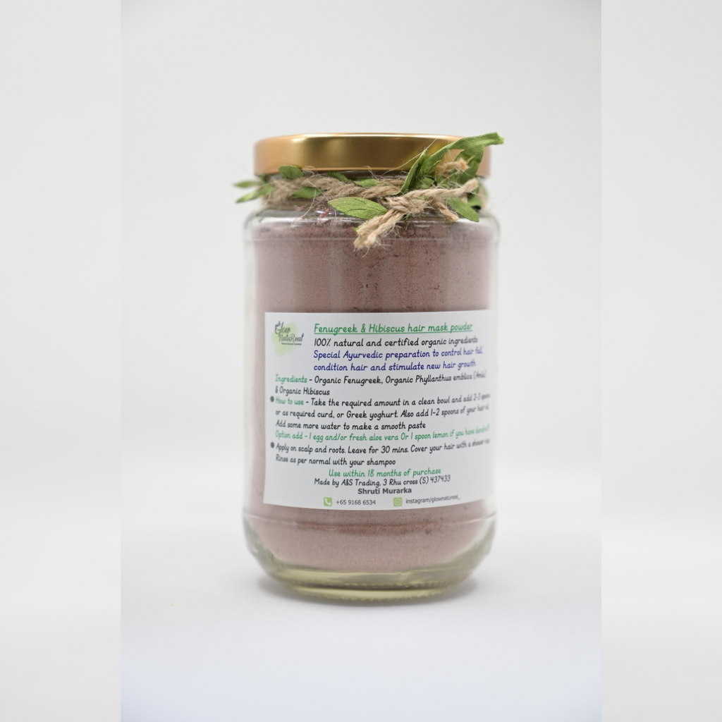 FENUGREEK & HIBISCUS HAIR MASK - ORGANIC– GlowNatureal